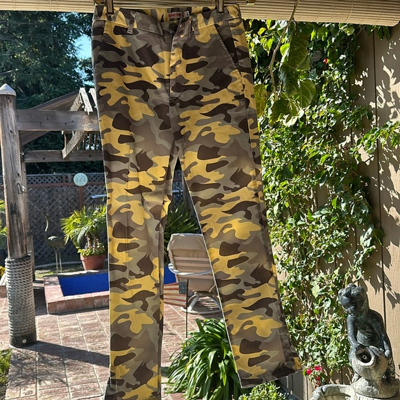 Johnny Was | Pants & Jumpsuits | Johnny Was Camo Yellow Pants | Poshmark